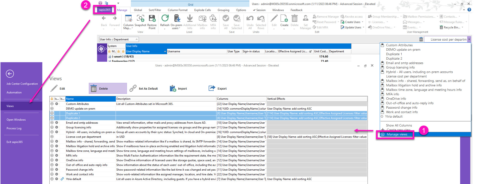 Create and save views