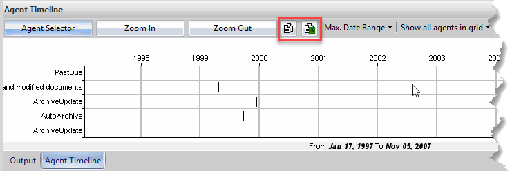 Set Agent Timeline Options + Copy to Clipboard
