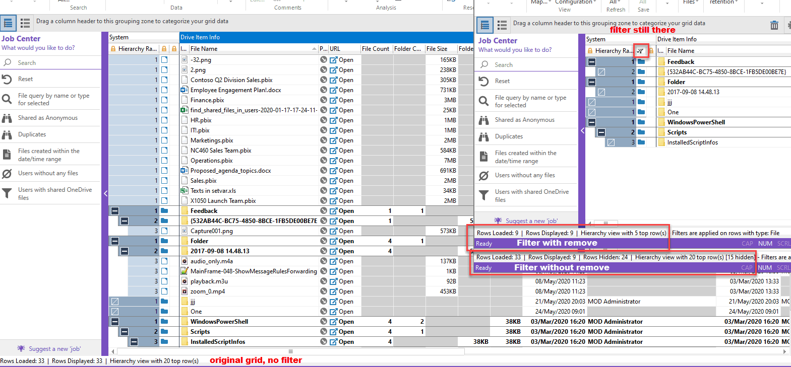 Filter: Use Column Filters