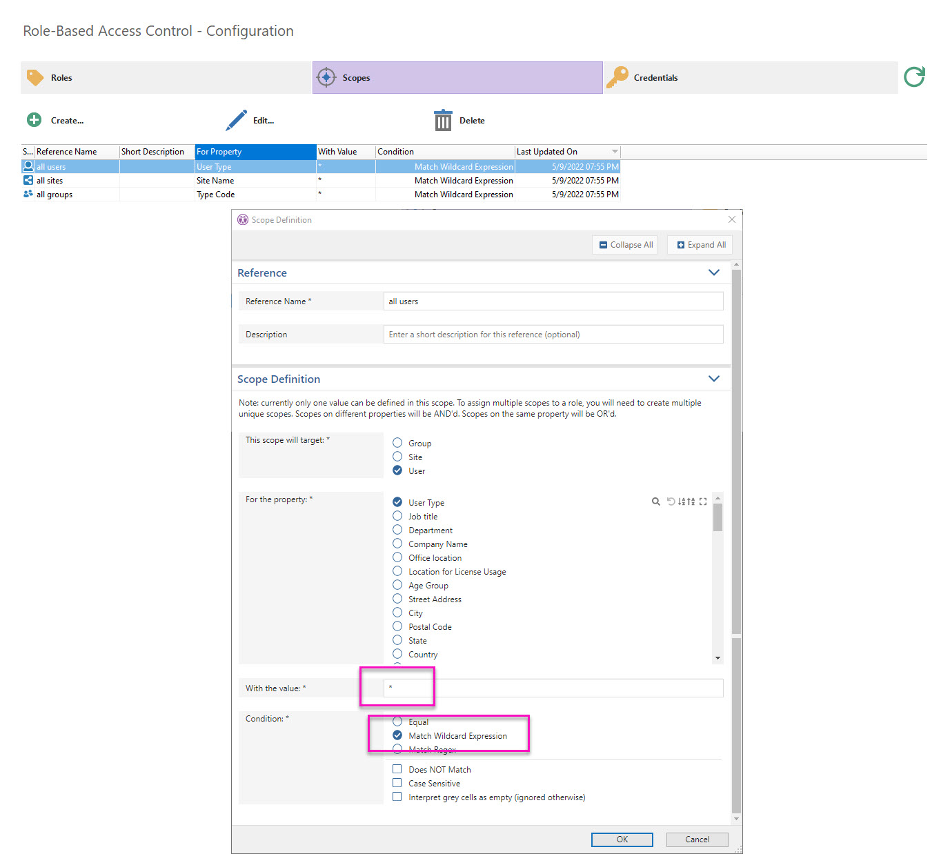 EXAMPLE: Create global admin role