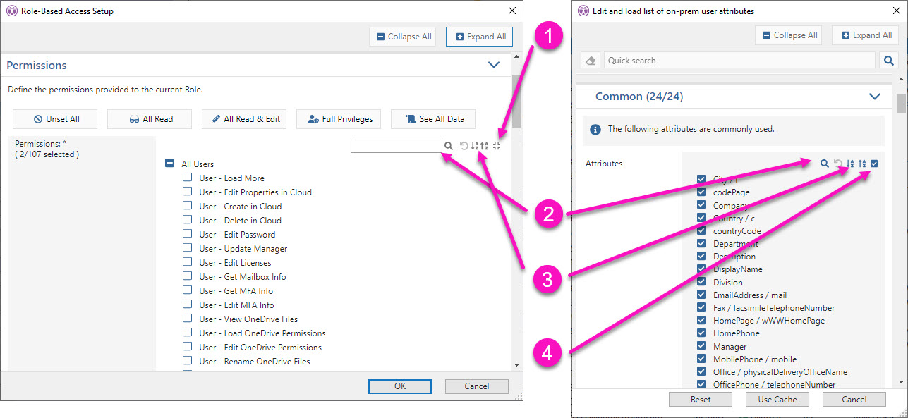 Keyboard shortcuts in dialog box