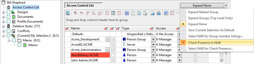 NAB presence checker