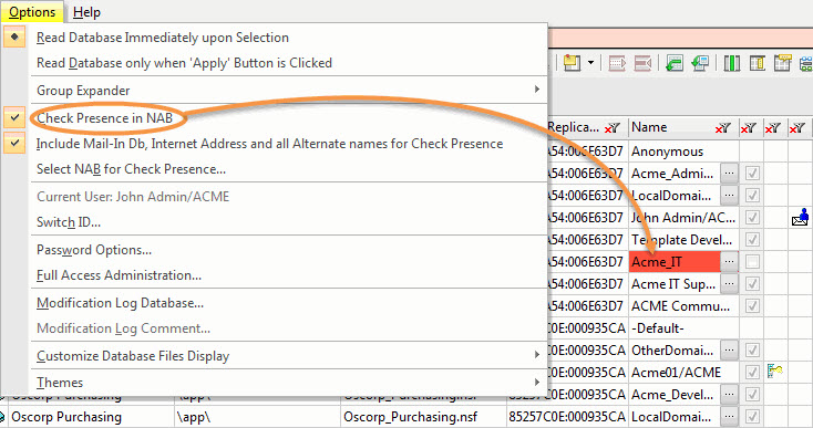 NAB presence checker