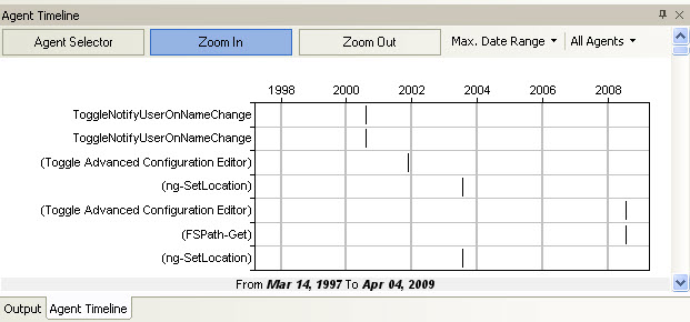 The Agent Timeline Panel in agentEZ